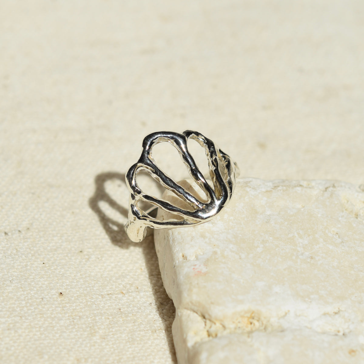 Sea Shell Ring | Sterling Silver Shell Ring UK | Broken Wave Jewellery